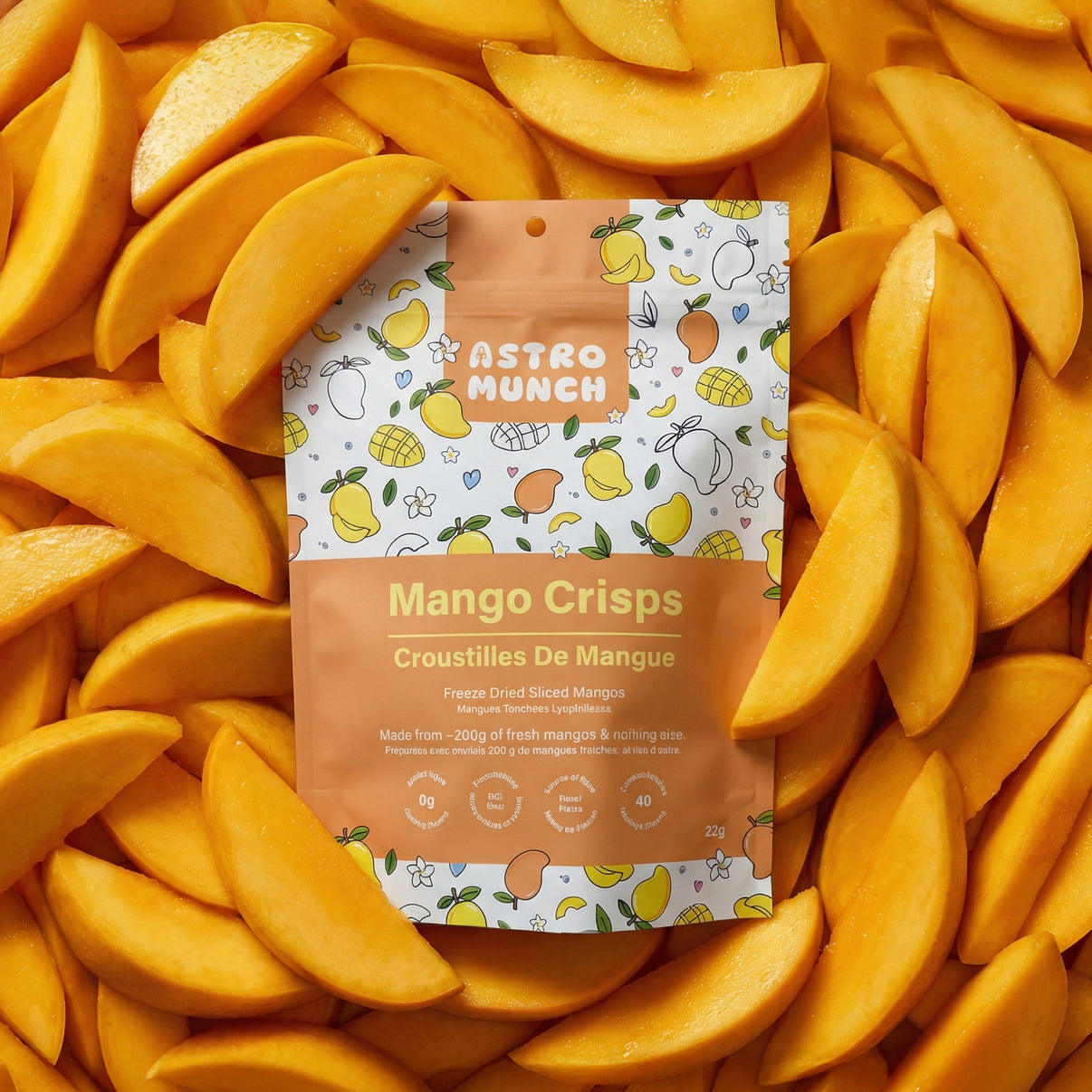 Mango Crisps - Freeze Dried Sliced Mango – Astromunch